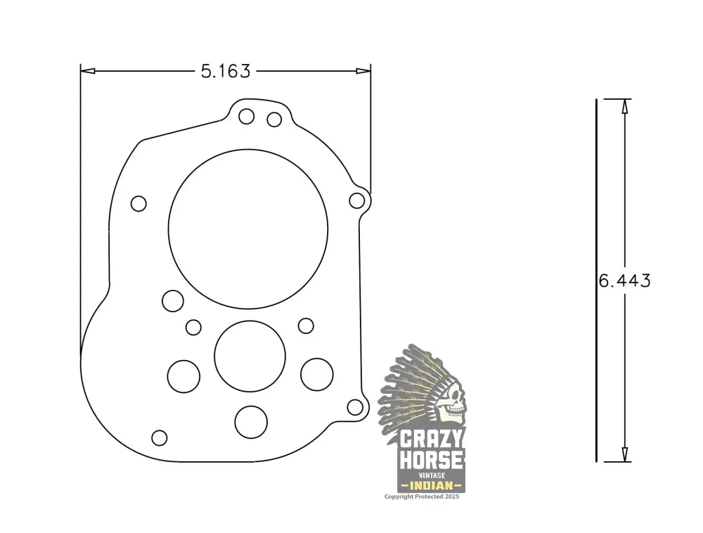 39486 GASKET TRANSMISSION TO INNER PRIMARY – Crazyhorse Indian