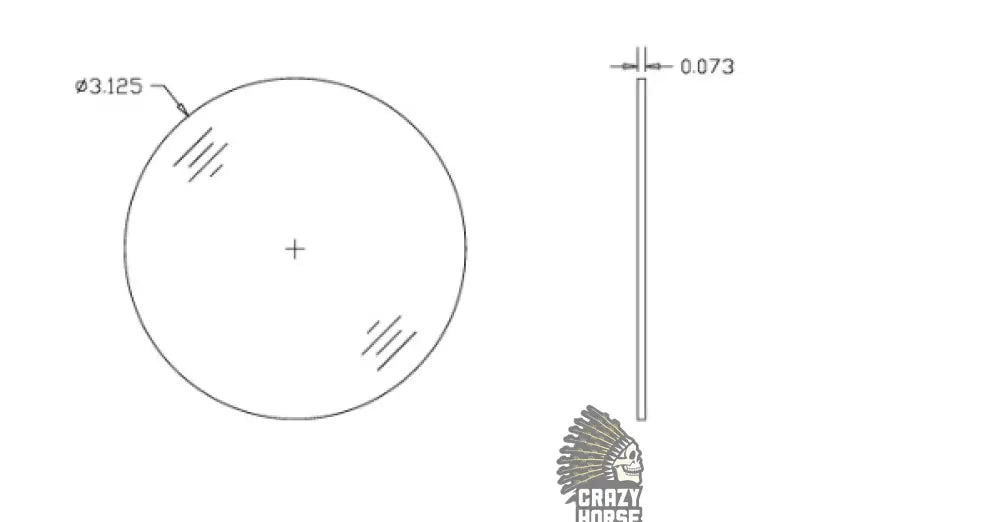 JG-1183 CORBIN FACE GLASS – Crazyhorse Indian